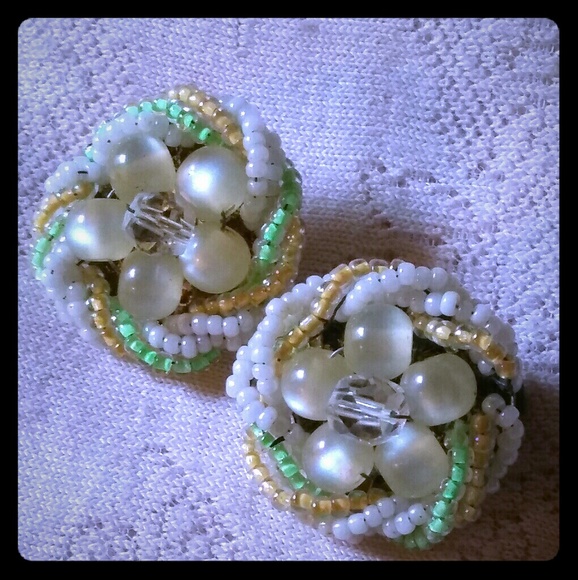 JAPAN | Jewelry | Vintage Japan Wired Seed Bead Earrings | Poshmark